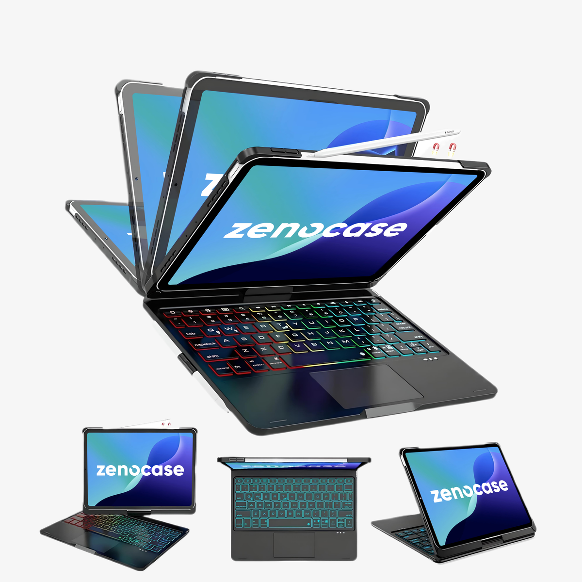 Swivel Rotating Wireless Keyboard Case for iPad – 360° Rotation